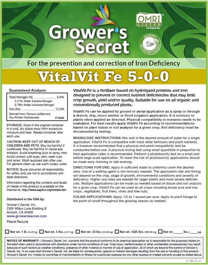 Download the 2022 Grower's Secret Product Guide